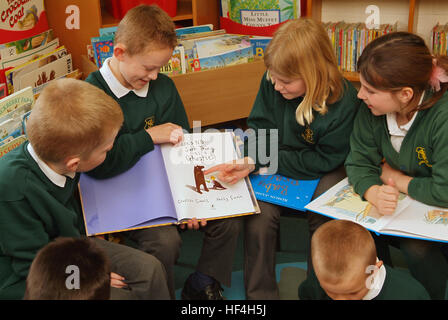 Students at Shaw C of E Primary School, Melksham, Wiltshire, UK, with ...