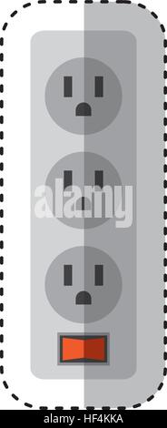 Multi Socket plug icon set. Vector illustration Stock Vector Image ...