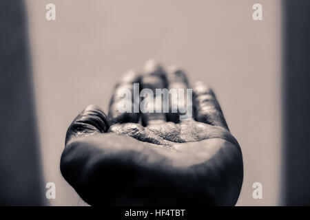 Photograph of an open human hand Stock Photo - Alamy