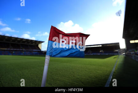 A general view of Turf Moor corner flag ahead of the Premier League ...