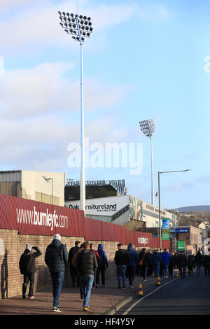 A Burnley fan ahead of the Premier League match at Turf Moor, Burnley ...