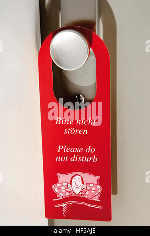 Hotel rooms, door, detail, sign, 'request do not disturb' hotel, room ...