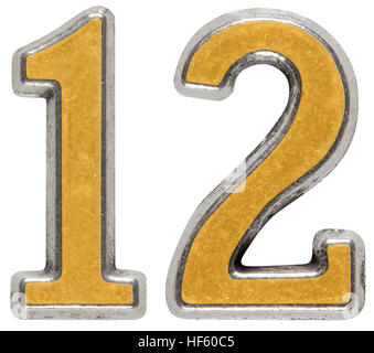Numeral 12, twelve, isolated on white background, 3d render Stock Photo ...
