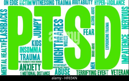 PTSD Word Cloud on a white background Stock Vector Art & Illustration ...