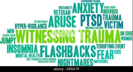 Witnessing Trauma word cloud on a white background Stock Vector Image ...