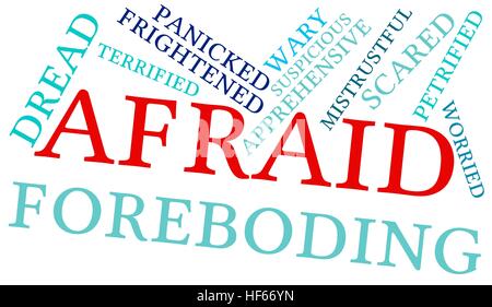 Afraid word cloud on a white background Stock Vector Image & Art - Alamy