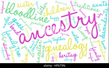 Ancestry word cloud on a white background Stock Vector Image & Art - Alamy