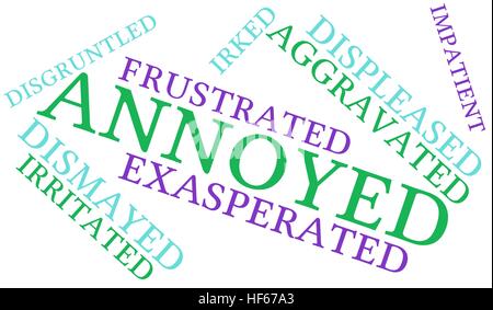 Annoyed word cloud on a white background Stock Vector Image & Art - Alamy