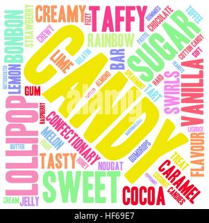 Candy word cloud on a white background Stock Vector Image & Art - Alamy