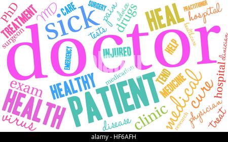 Doctor word cloud on a white background Stock Vector Image & Art - Alamy