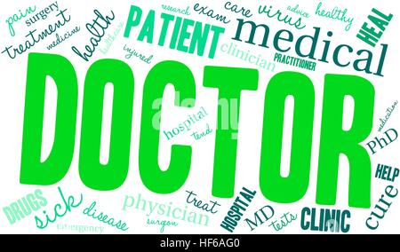 Doctor word cloud on a white background Stock Vector Image & Art - Alamy