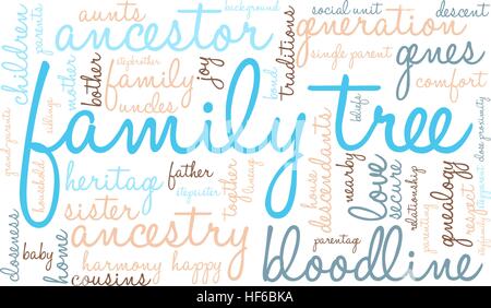 Family Tree word cloud on a white background Stock Vector Image & Art ...