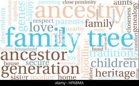 Family Tree word cloud on a white background Stock Vector Image & Art ...