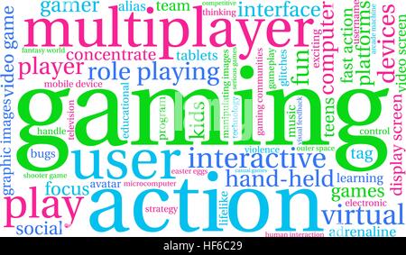 Gaming word cloud on a white background Stock Vector Image & Art - Alamy