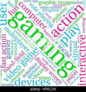 Gaming word cloud on a white background Stock Vector Image & Art - Alamy