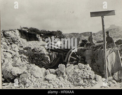 Artillery positions on the western slope of Monte Chiesa during World ...