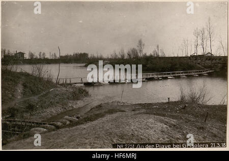 A photograph from the Piave Front during the First World War, showing ...