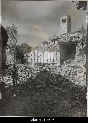 Destroyed church in Wippachtal, 12th September 1917, First World War ...
