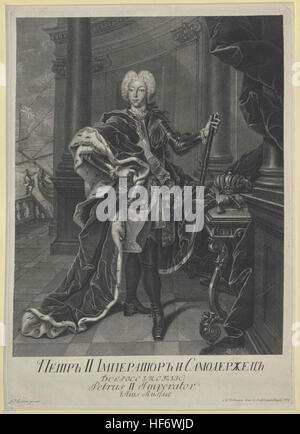 Portrait of Tsar Peter II of Russia c1728. Peter II Alekseyevich (1715 ...