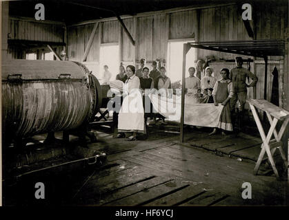 A steam laundry in Kolomea during World War I, showing the interior of ...