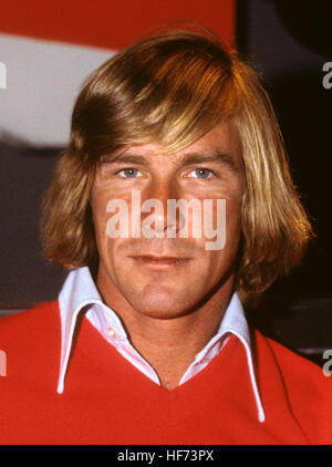 British Formula One driver James Hunt shortly after marrying model Suzy ...