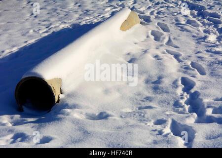 rusty pipe in the snow Stock Photo - Alamy