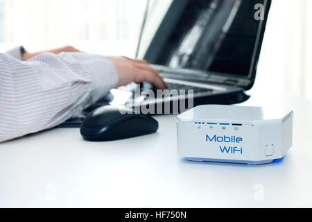 a laptop or notebook, mobile computer device with screen and ...
