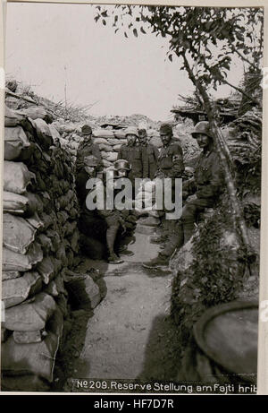 A military position at Fajti Hrib on March 1, 1918, on the Piave Front ...