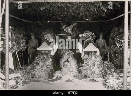 The image depicts the funeral of Captain Ventura, a casualty of World ...