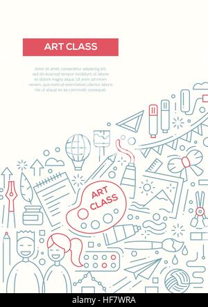 Art class. Early childhood education. Woman art teacher and group of ...