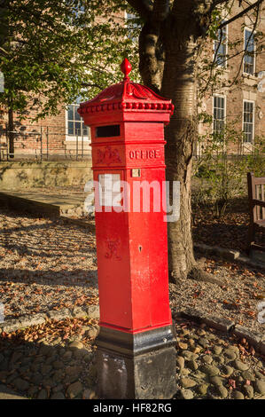 Red Victorian Post Pillar Letter Box cast in 1856 and one of the ...