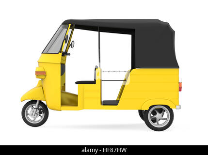 Yellow Auto Rickshaw Stock Photo - Alamy