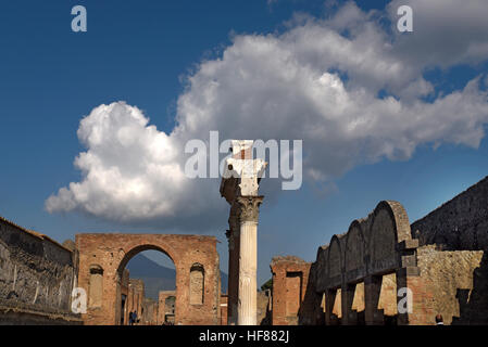 Pompeii Italy ruins of ancient city after the destruction by eruption ...