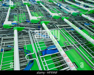 Asda Shopping Trollies Stock Photo - Alamy