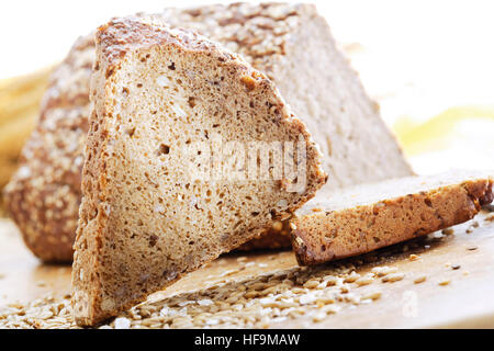 Triangle-shaped wholegrain bread Stock Photo - Alamy
