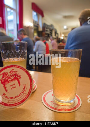 Apfelwein, hard cider , a regional specialty in Hesse Germany served in ...