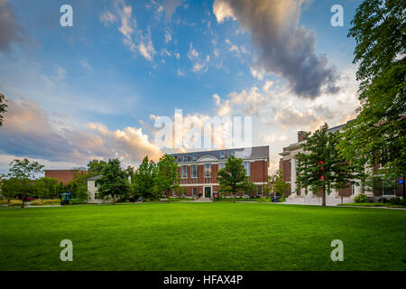 The Radcliffe Institute for Advanced Study at sunset, at Harvard ...
