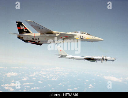 An air-to-air right view of an F-14 Tomcat aircraft from Fighter ...