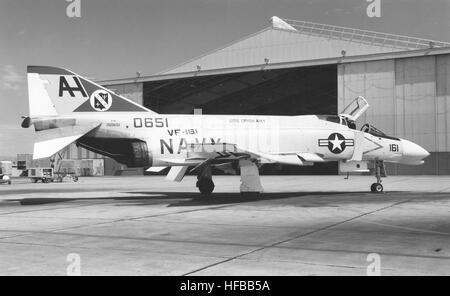 F-4B Phantom II of VF-161 in flight over NAS Miramar 1964 Stock Photo ...