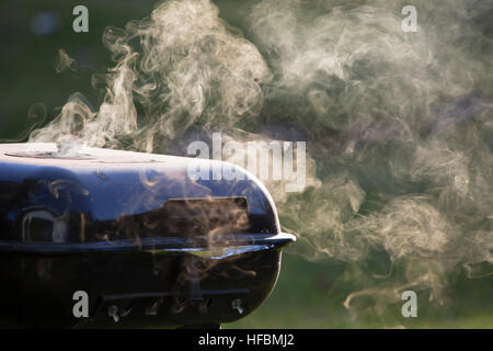 Smoke from closed grill Stock Photo - Alamy