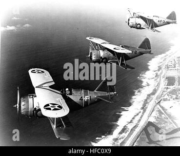 The Grumman F3F-2 was a carrier-based fighter used by VMF-2 (Marine ...