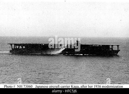 The Japanese aircraft carrier Kaga Stock Photo - Alamy