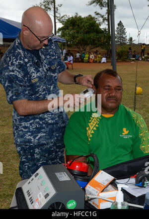 SEAQAQA, Fiji (June 13, 2015) Capt. Melanie Merrick, commanding officer ...