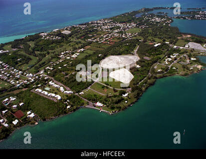 An aerial view of a portion of the naval station, showing some of the ...