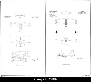 North American FJ-3 Fury line drawings Stock Photo - Alamy