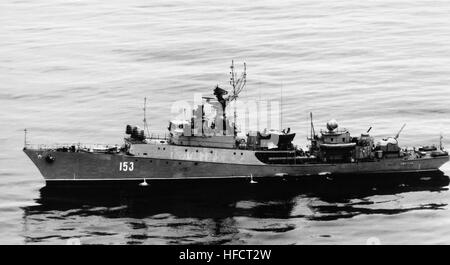 A port beam view of a Soviet Grisha V class light frigate underway ...