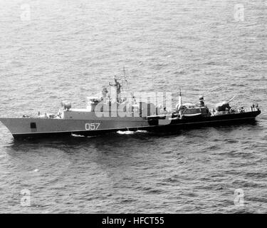 A port beam view of a Soviet Grisha V class light frigate underway ...