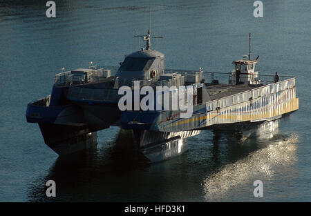 The SWATH (Small Waterplane Area Twin Hull) pilot vessel 'Groden' is ...