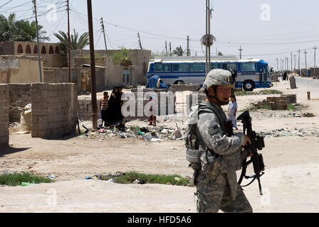 The Qarmat Ali District in Basra, Iraq, on June 3. Soldiers Patrol ...