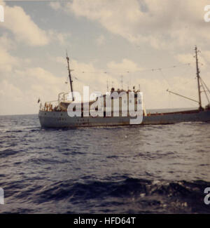 Soviet intelligence gathering trawler Gidrofon, a photo from aboard USS ...